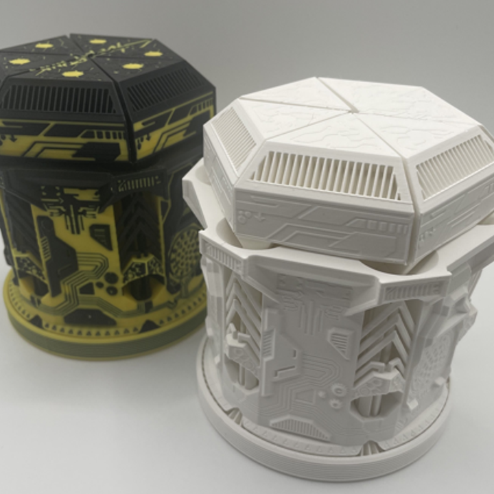 3D Printable Mechanical Box Container / Print in place by Joshua Elias