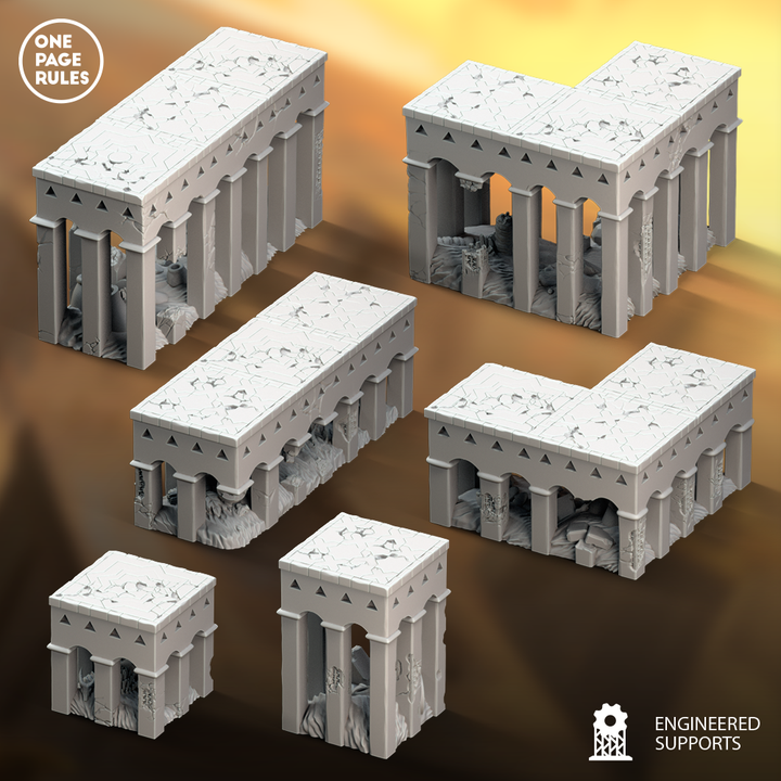 3D Printable Desert Platforms Terrain by One Page Rules