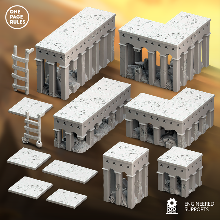 3D Printable Desert Platforms Terrain by One Page Rules