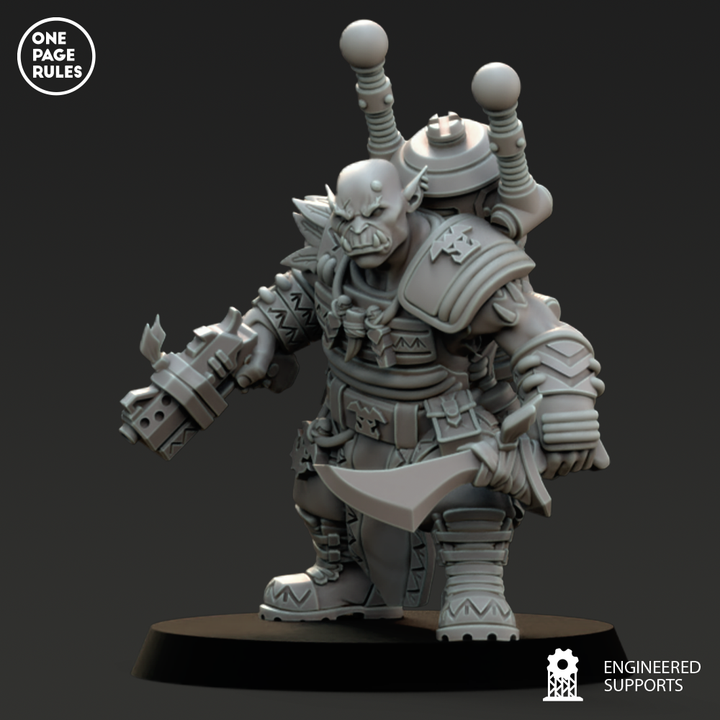 3D Printable Orc Leader (Customizer) - Orc Marauders by One Page Rules