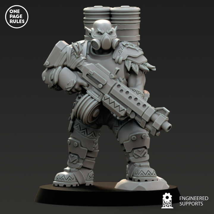 3D Printable Veteran Specialists - Orc Marauders by One Page Rules