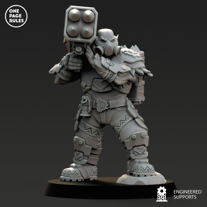 3D Printable Veteran Specialists - Orc Marauders by One Page Rules