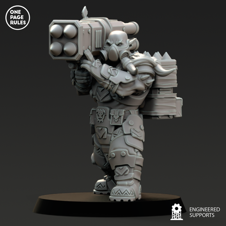 3D Printable Veteran Specialists - Orc Marauders by One Page Rules