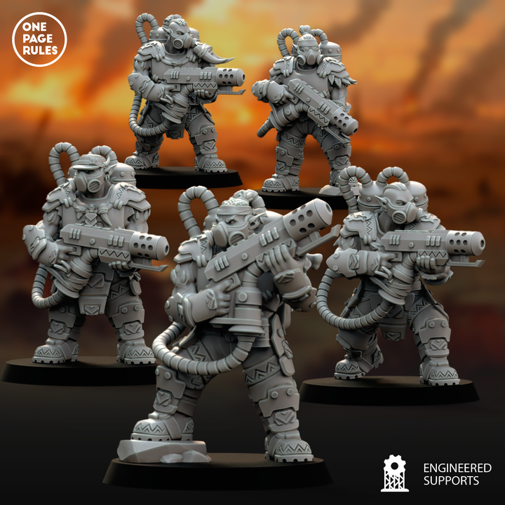 3D Printable Veteran Specialists - Orc Marauders by One Page Rules