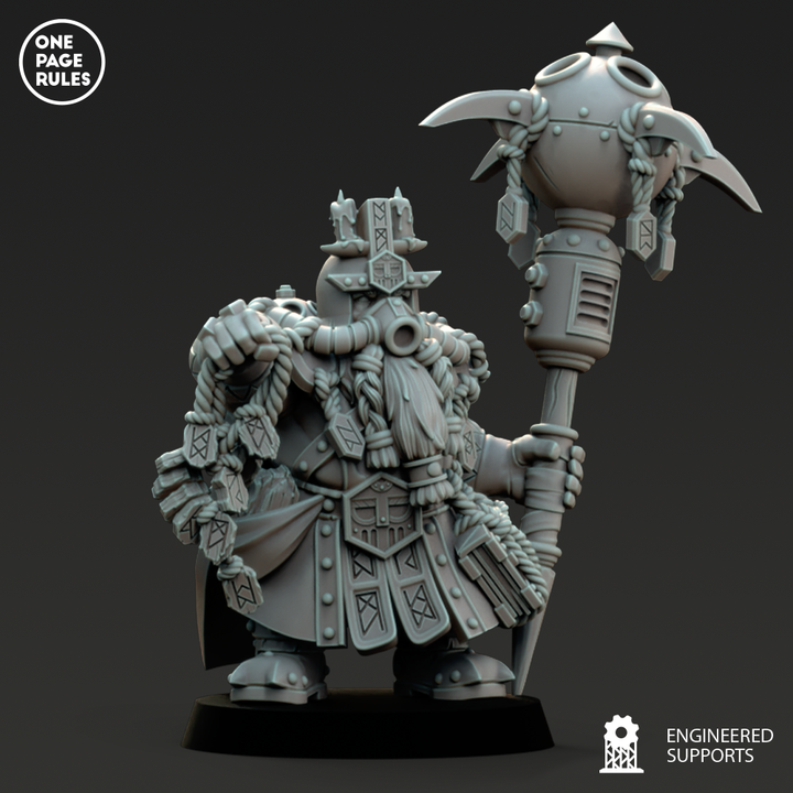 3D Printable Dwarf Champion (Rune Lord) - Dwarves by One Page Rules