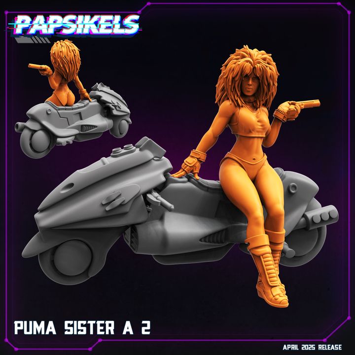 3D Printable PUMA SISTERS by PAPSIKELS MINIATURES
