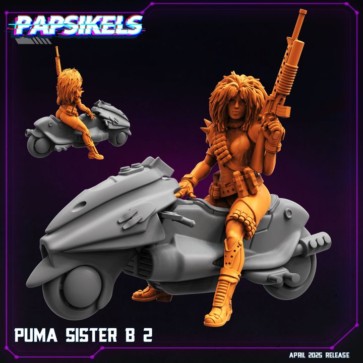 3D Printable PUMA SISTERS by PAPSIKELS MINIATURES