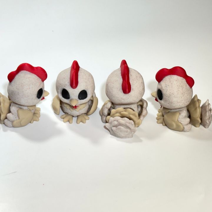 3D Printable Chicken Flexi Friend by Teal Cat Creative