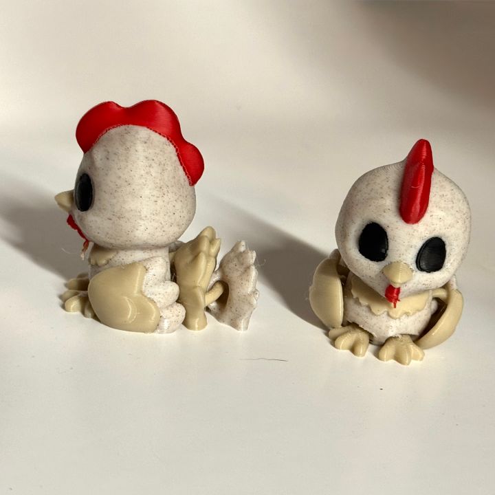 3D Printable Chicken Flexi Friend by Teal Cat Creative