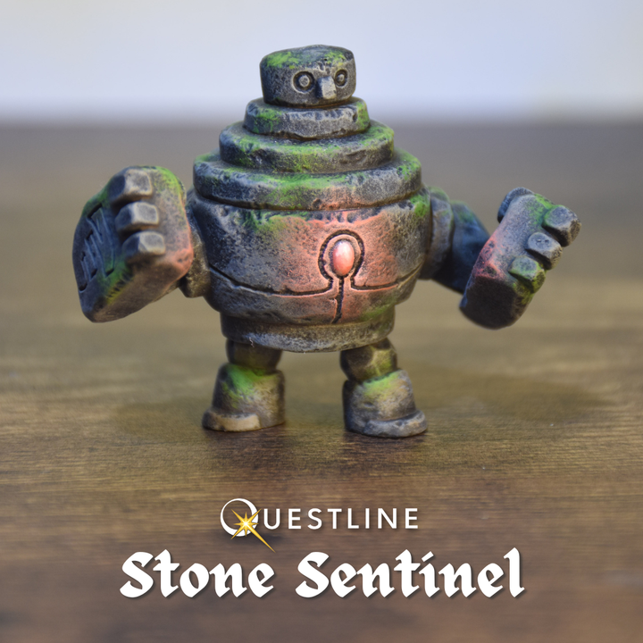 3D Printable Stone Sentinel (Stone Golem) by Questline PH