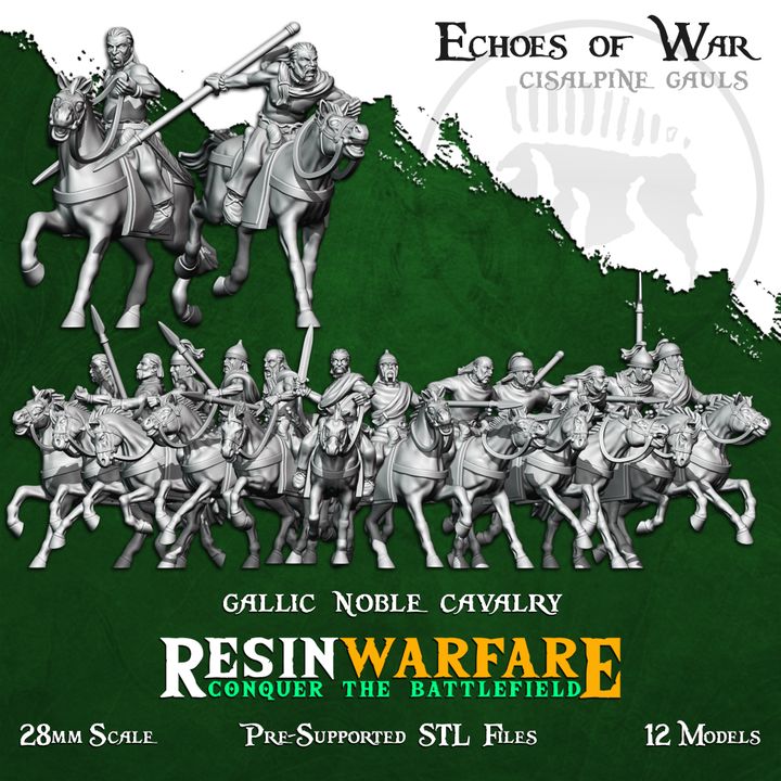 3D Printable Gallic Noble Cavalry - Echoes of War: Punic Wars by ...