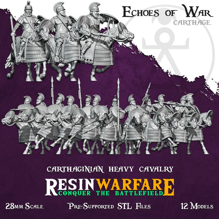 3D Printable Carthaginian Heavy Cavalry - Echoes of War: Punic Wars by ...