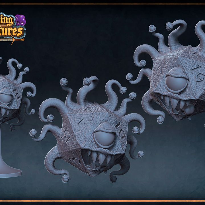 3D Printable Dice Beholder by Jacob Olsson - Roleplaying & Miniatures