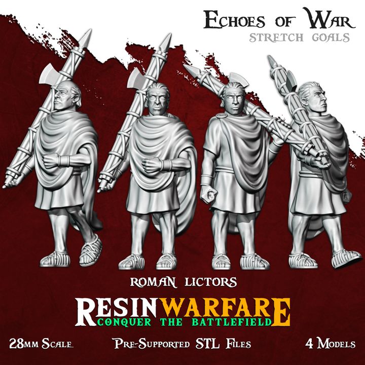 3D Printable Roman Lictors - Echoes of War: Punic Wars by ResinWarfare