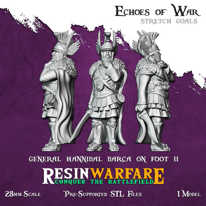 3D Printable General Hannibal Barca Alternative Poses - Echoes of War ...