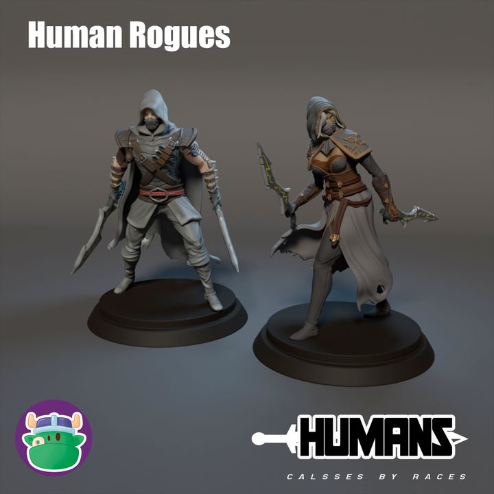 3D Printable Human Rogues by Tenda Orc Studio