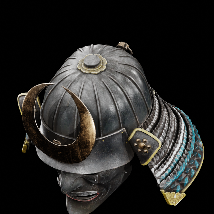 3D Printable 👹 GHOST OF TSUSHIMA - MEMPO & SAMURAI HELMET SET - JIN ...