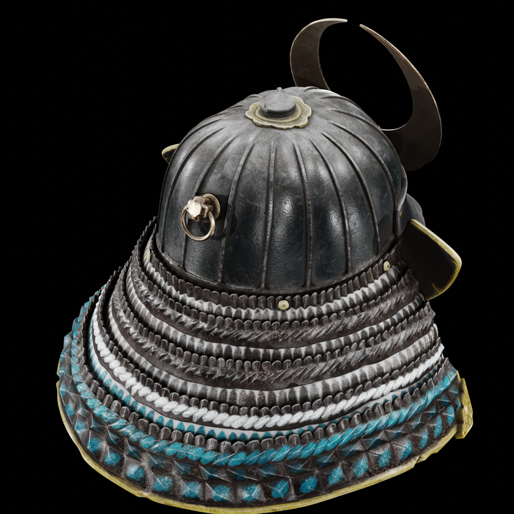 3D Printable 👹 GHOST OF TSUSHIMA - MEMPO & SAMURAI HELMET SET - JIN ...