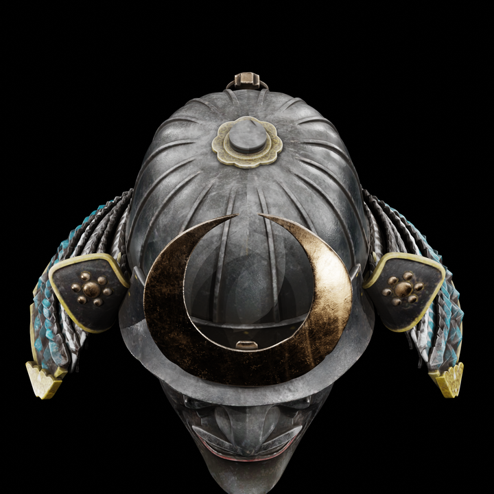 3D Printable 👹 GHOST OF TSUSHIMA - MEMPO & SAMURAI HELMET SET - JIN ...