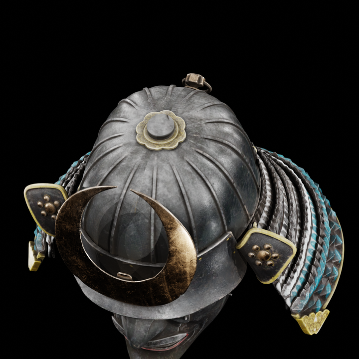 3D Printable 👹 GHOST OF TSUSHIMA - MEMPO & SAMURAI HELMET SET - JIN ...