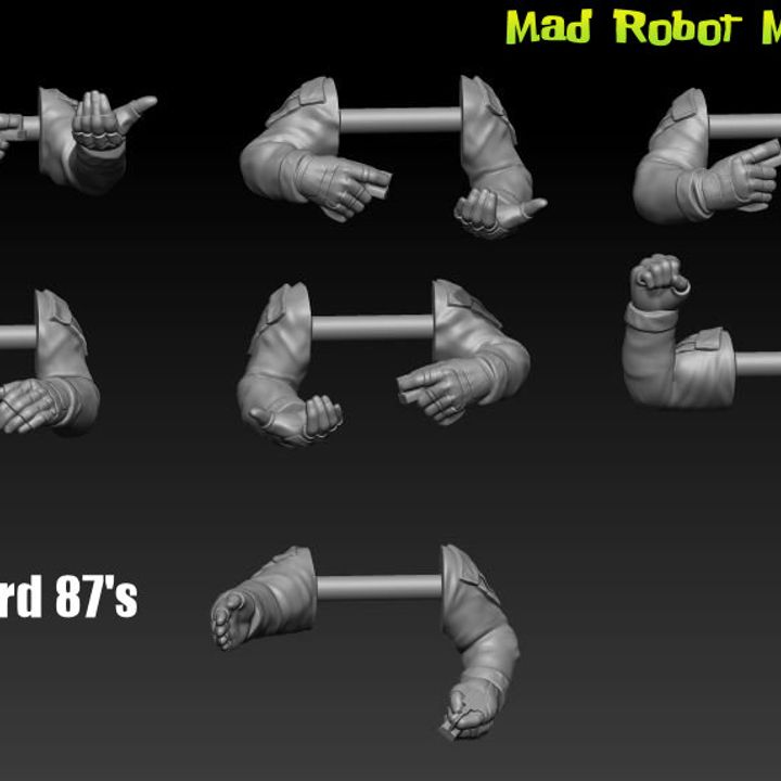 3D Printable Grognard 87's - Modular Troops by Mad Robot Miniatures
