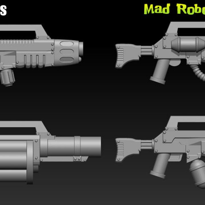 3D Printable Grognard 87's - Modular Troops by Mad Robot Miniatures