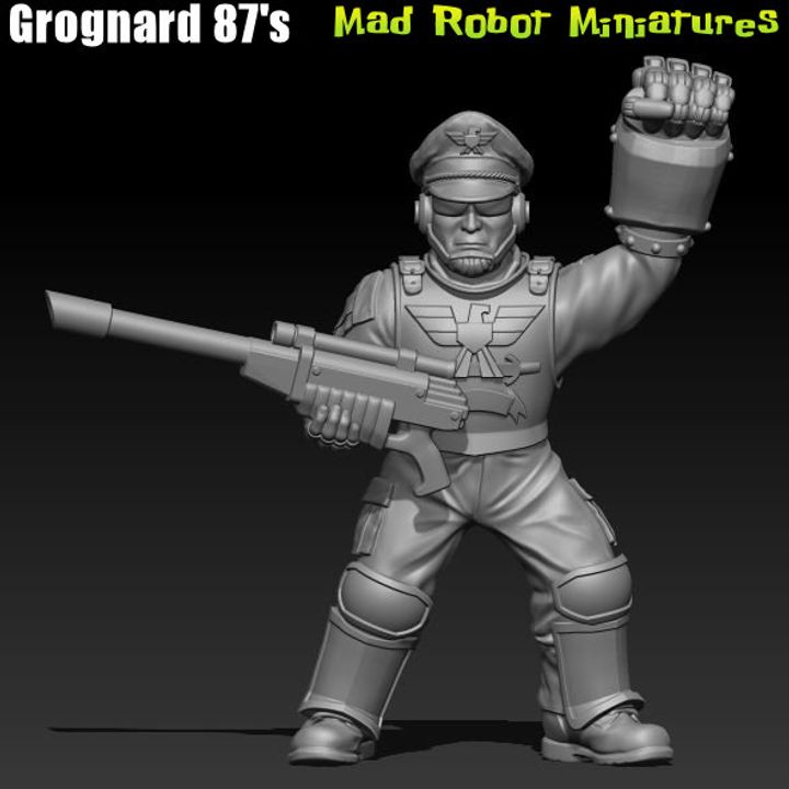 3D Printable Grognard 87's - Command Squad by Mad Robot Miniatures
