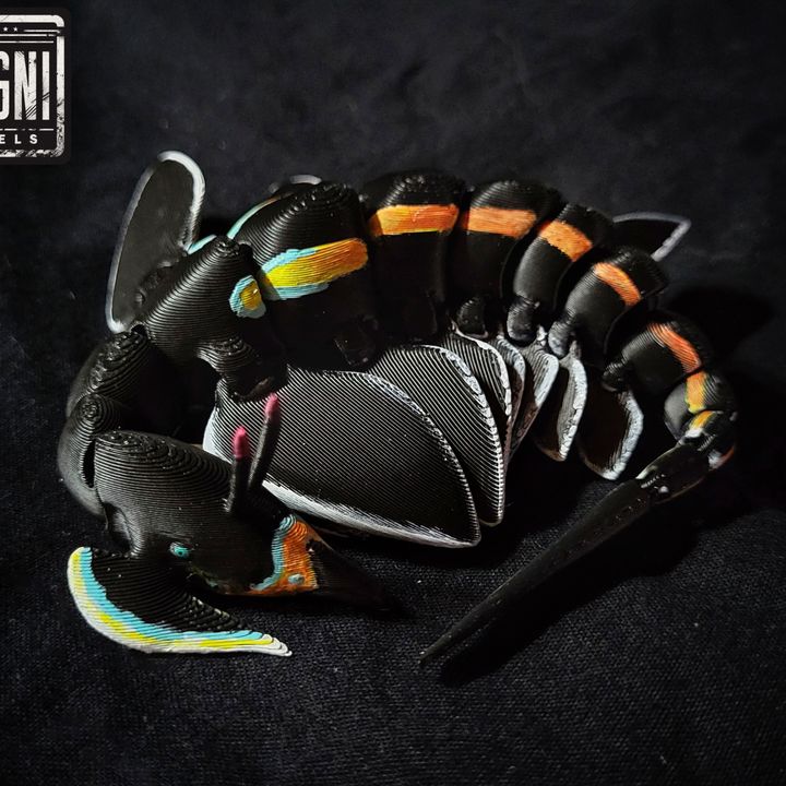 3D Printable Articulated Pinnacarid by MagniModels