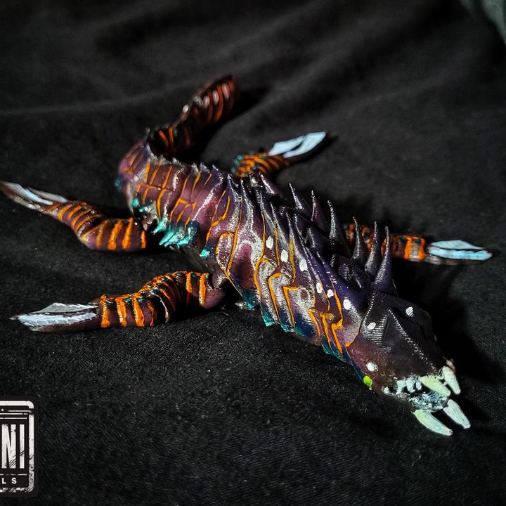 3D Printable Articulated Cryptosuchus by MagniModels