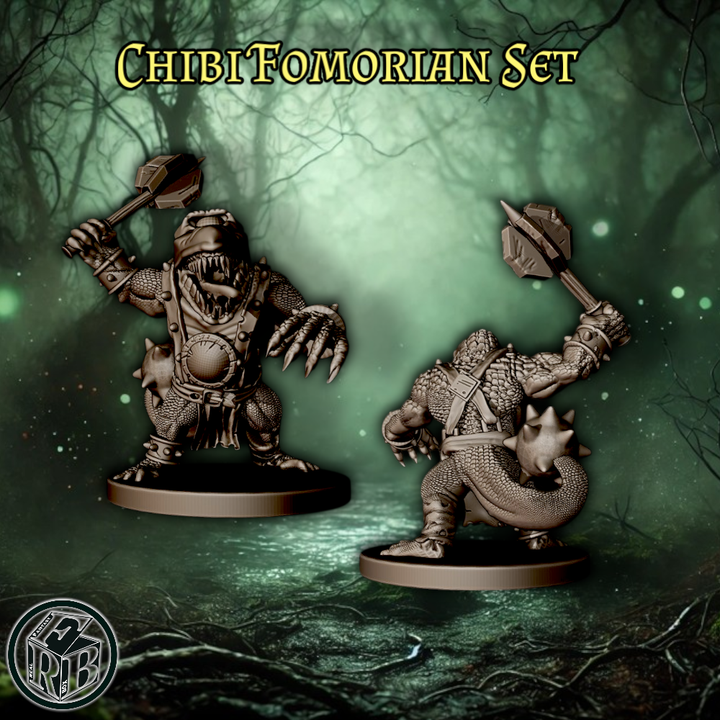 3D Printable Chibi Fomorian Set by Raul Font Blij