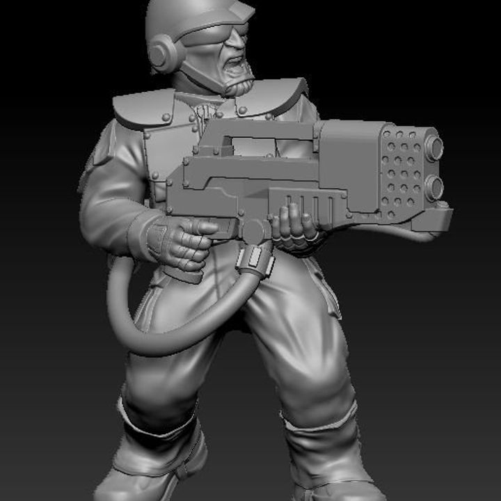 3D Printable Grognard 87's - Heavy Flamer by Mad Robot Miniatures