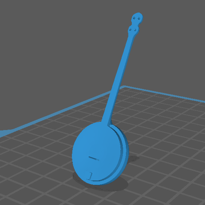3D Printable Banjo Minature STL File by Stanley
