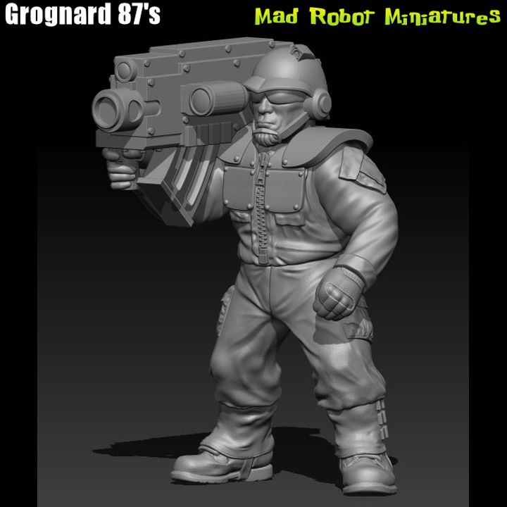3D Printable Grognard 87's - Heavy Weapons by Mad Robot Miniatures