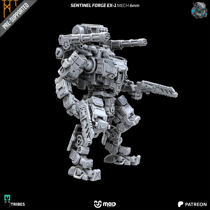 3D Printable Sentinel Forge EX-1 – 6mm Scale Version by Moid