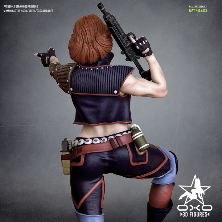 3D Printable Natasha Kerensky Tabletop Miniature by OXO3D Figures