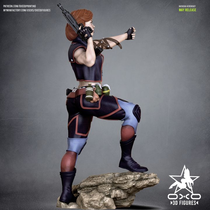3D Printable Natasha Kerensky Tabletop Miniature by OXO3D Figures