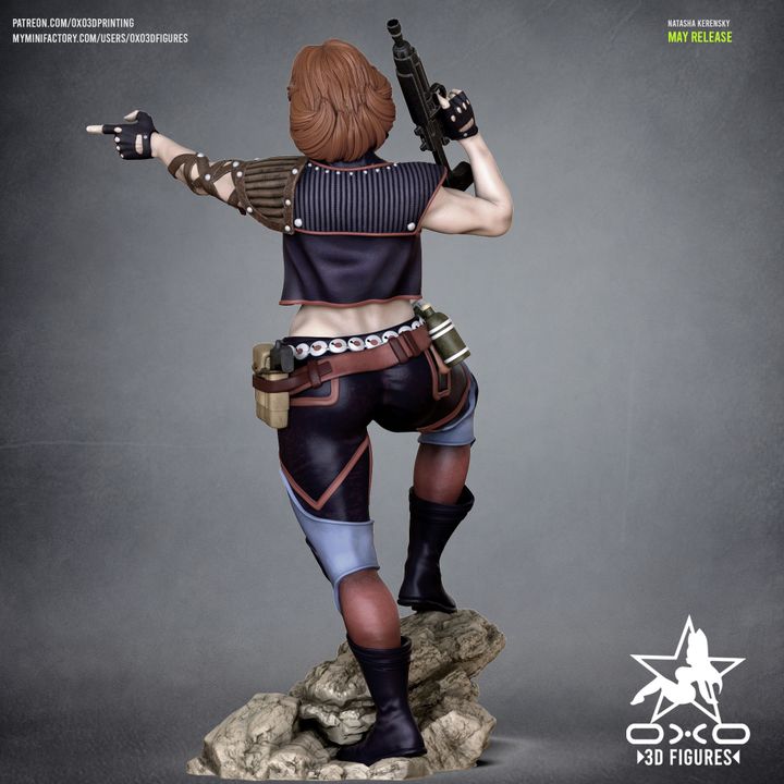 3D Printable Natasha Kerensky Tabletop Miniature by OXO3D Figures