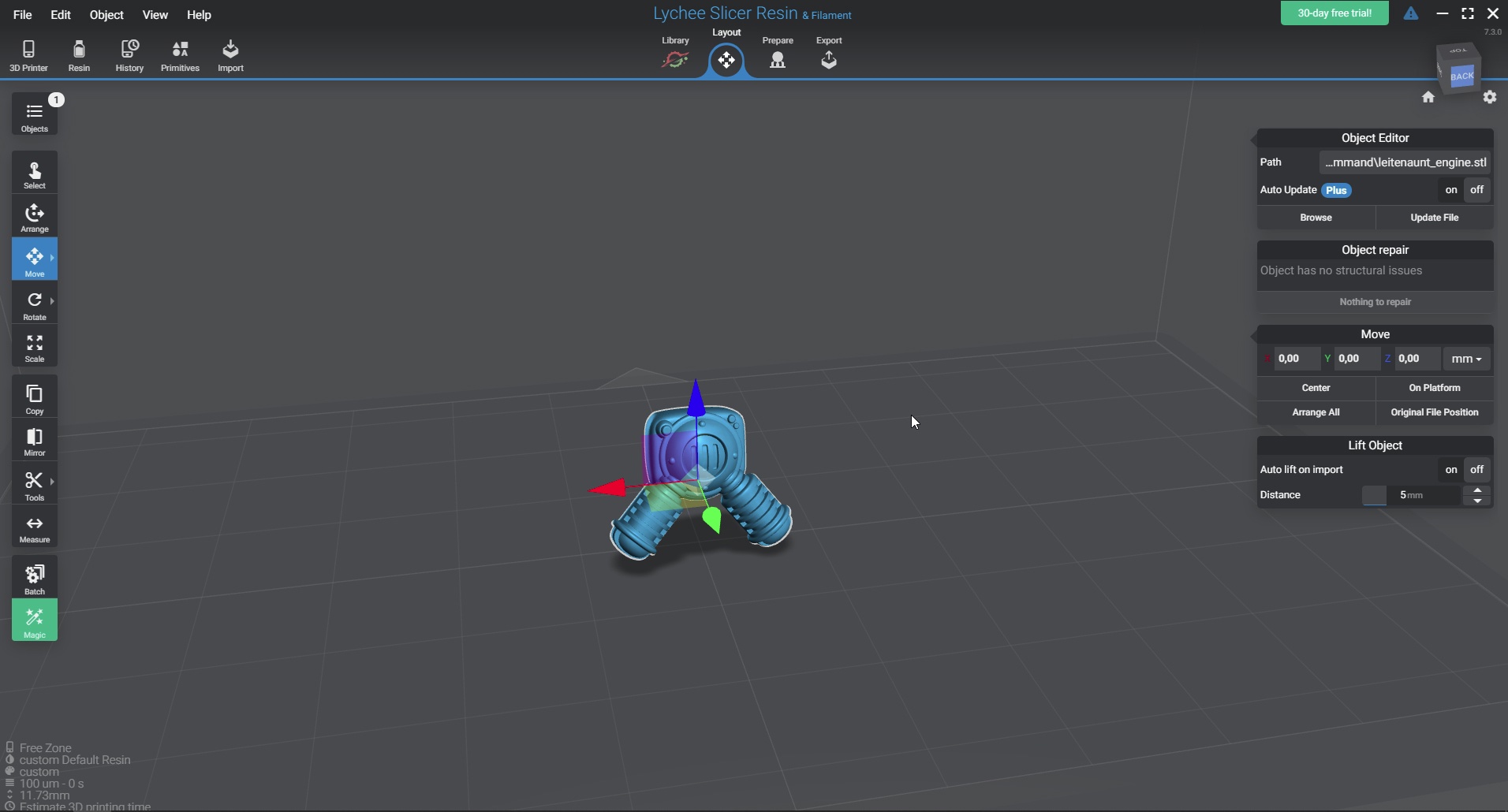 3D Printable Lieutenant in Machine Armour by Jukko