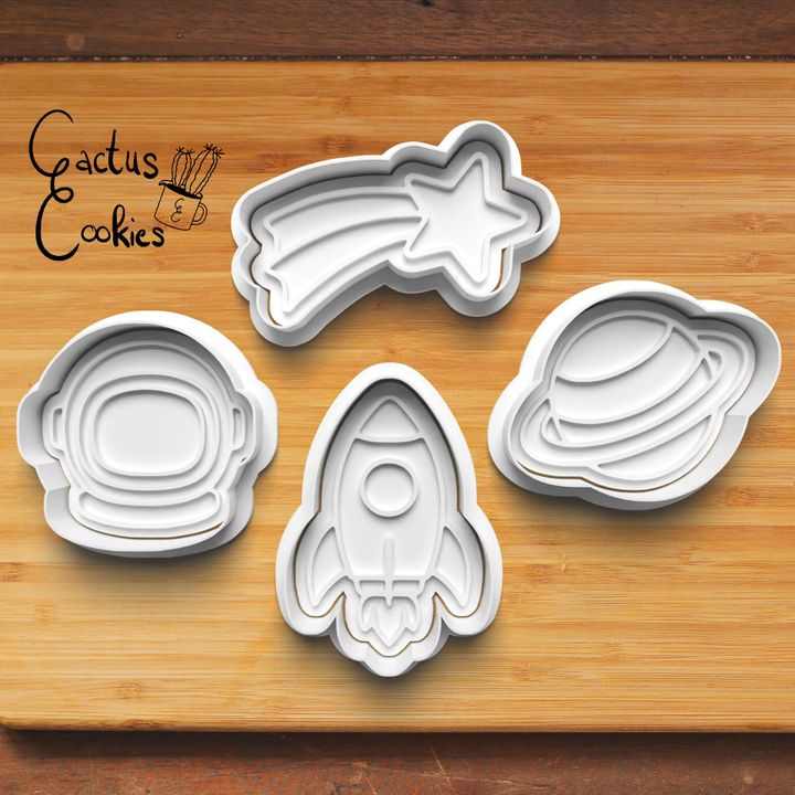 3D Printable Space Cookie Cutter set 0881 by James-Jason Beckers