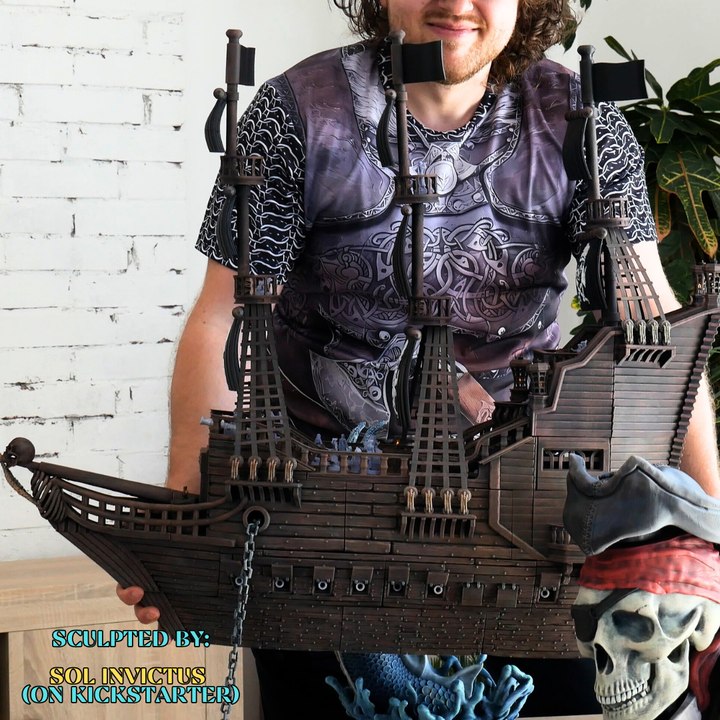 3D Printable Fully Modular Pirate Ship Terrain [Merchant L/T] by Sol ...