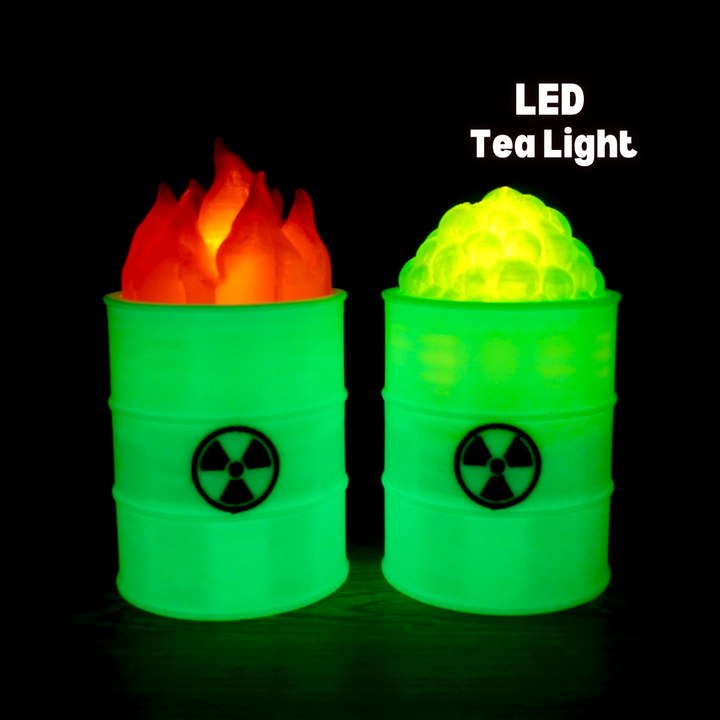3D Printable Toxic Barrel LED Tea Light by MysticMesh3D