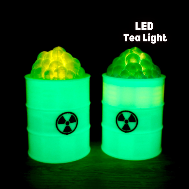 3D Printable Toxic Barrel LED Tea Light by MysticMesh3D