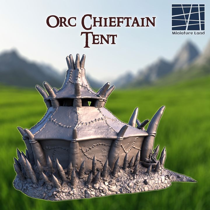3D Printable Orc Shaman Tent - Tabletop Terrain - 28 MM by MiniatureLand