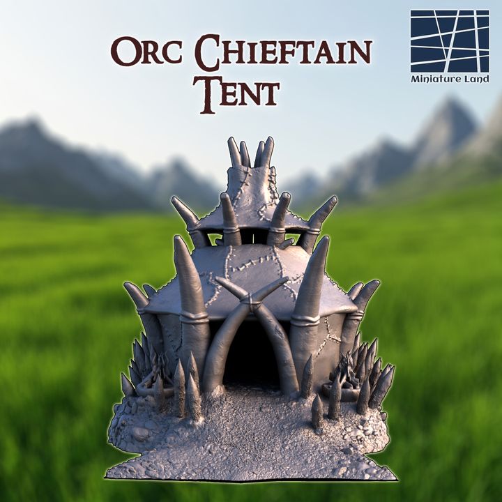 3D Printable Orc Shaman Tent - Tabletop Terrain - 28 MM by MiniatureLand