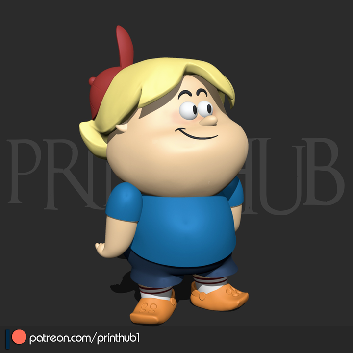 3D Printable Gunther from Kick Buttowski Fanart 3d print model by Printhub
