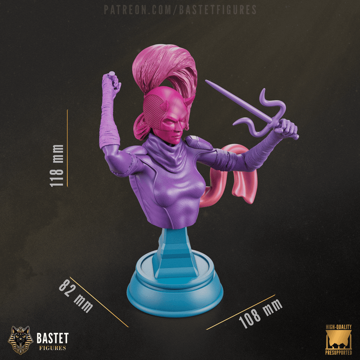 3D Printable The Elektric Blade | Bust by Bastet Figures