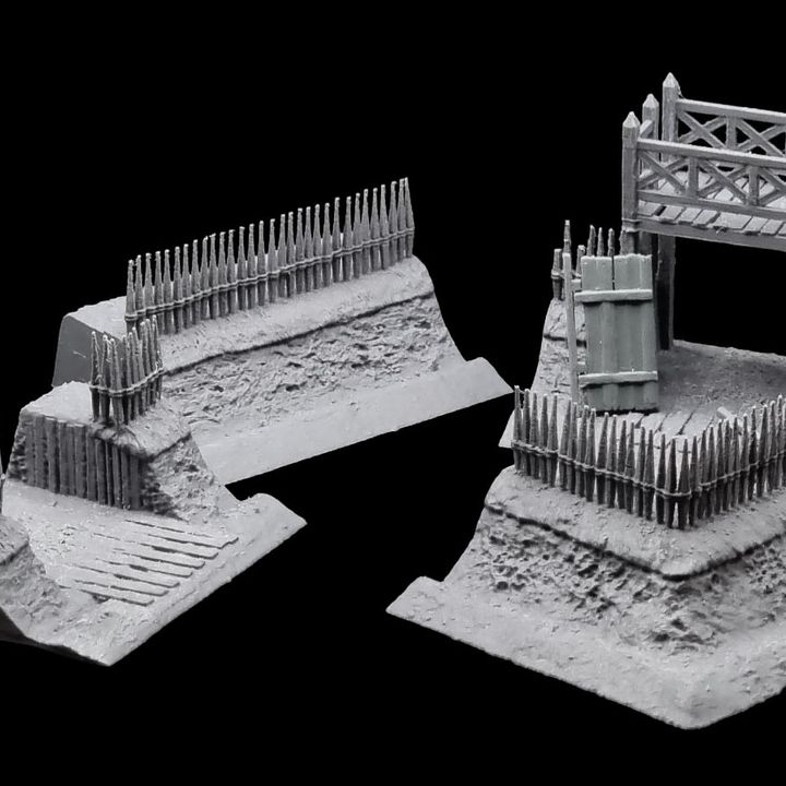 3D Printable 28mm Roman Fort - Modular Marching Fort set by Gadgetworks