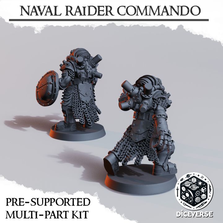3D Printable Heretic Naval Raider (Death) Commando by Diceverse