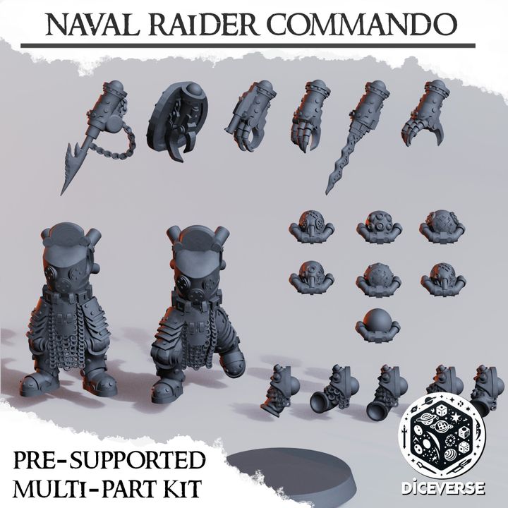 3D Printable Heretic Naval Raider (Death) Commando by Diceverse