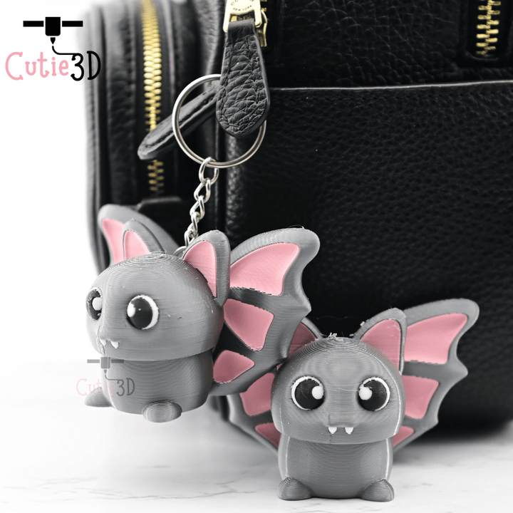 3D Printable Cutie3D Chibi Bat Keycap Fidget Clicker Keychain - Cute ...